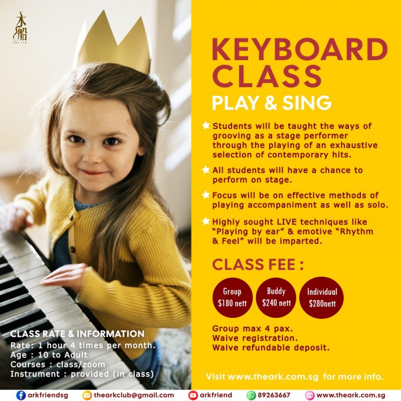 Keyboard Class (Play & Sing) – The Ark